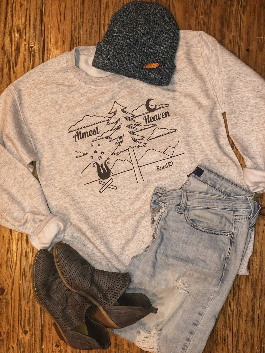 Rural Heart by René Earnhardt sweatshirt featuring outdoors nature art