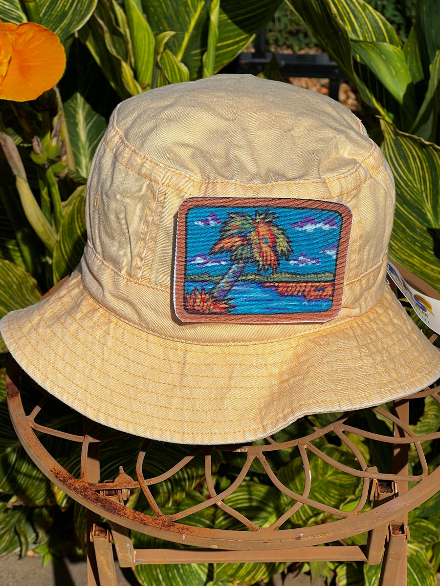 Rural Heart®️ by René Earnhardt “Palm Tree” bucket hat featuring origi